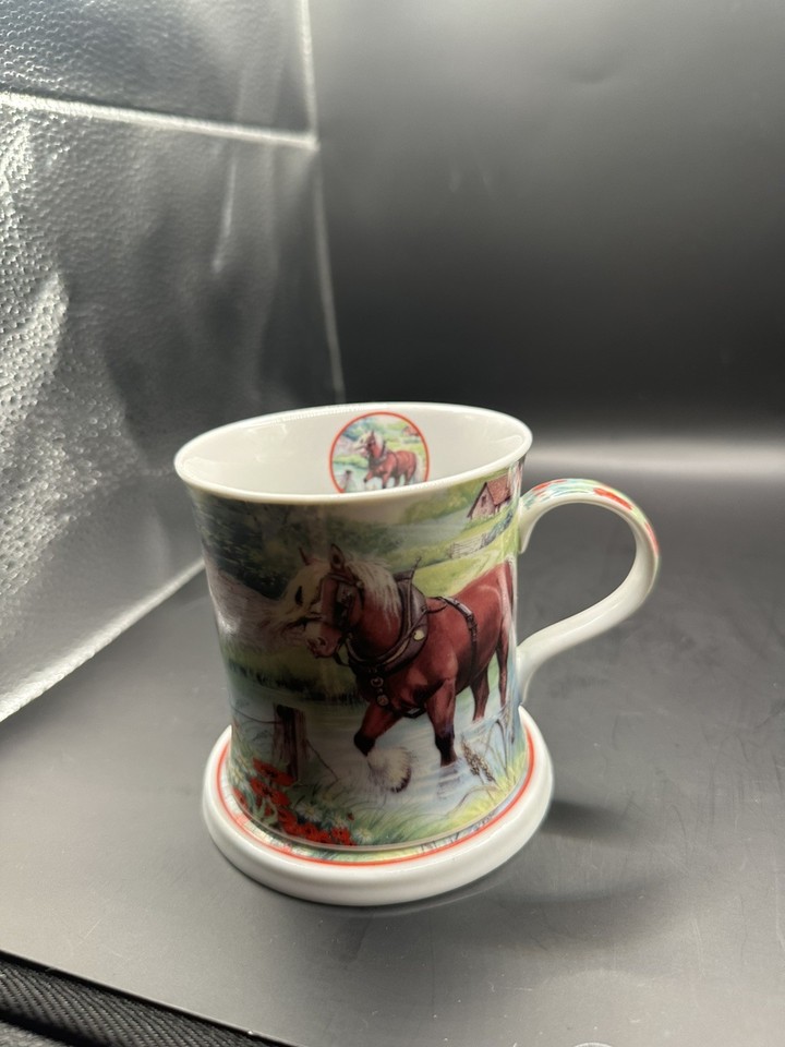 A vintage Oscar & Bromley “Gentle Giants” china cup and SAUSER/ lid ...