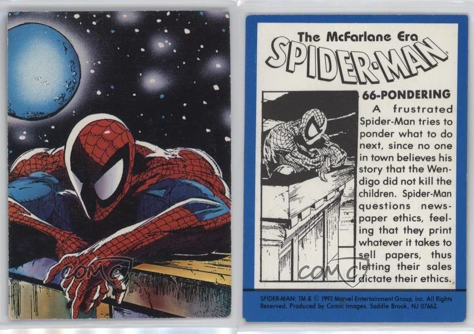 1992 Comic Images Marvel Spider-Man : The Era Todd McFarlane Pondering ...