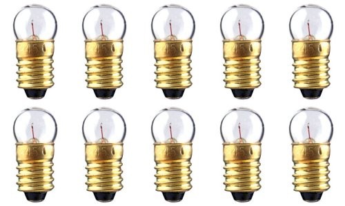 CEC Industries #133 Bulbs, 6.3 V, 0.945 W, E10 Base, G-3.5 shape (Box ...