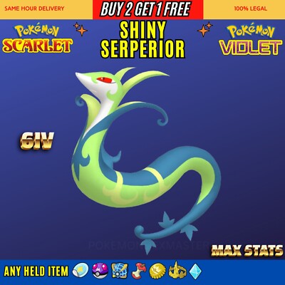 6IV SHINY Serperior Pokemon Scarlet And Violet | eBay