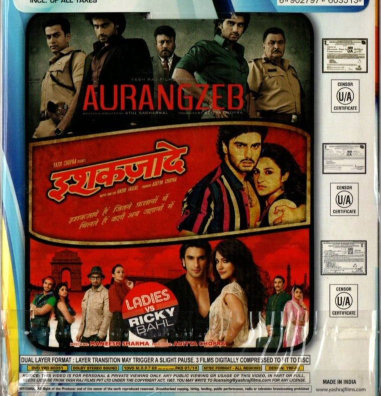 AURANGZEB - ISHAQZAADE - LADIES VS RICKY BAHL - YRF 3 IN 1 BOLLYWOOD ...
