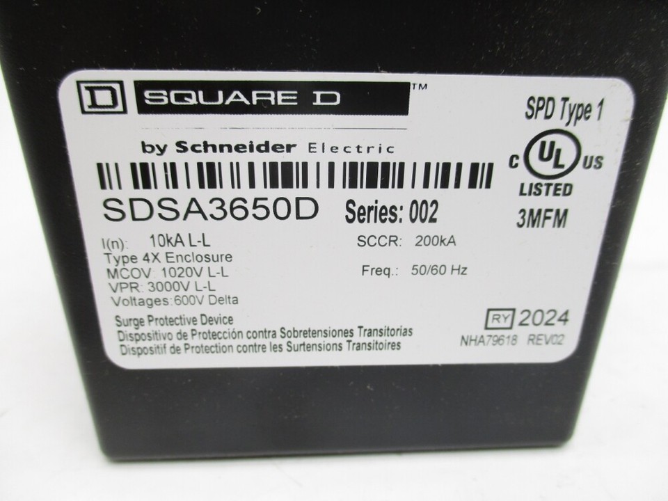 SQUARE D SDSA3650D SER. 002 NSMP | eBay