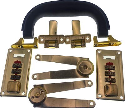 Briefcase Replacement PARTS Handle Combination LOCKS and Hinges Gold NO ...