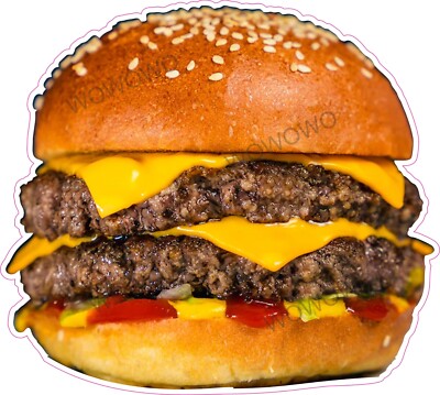 Catering van unit sticker Cheeseburger trailer Burger decal hot food ...