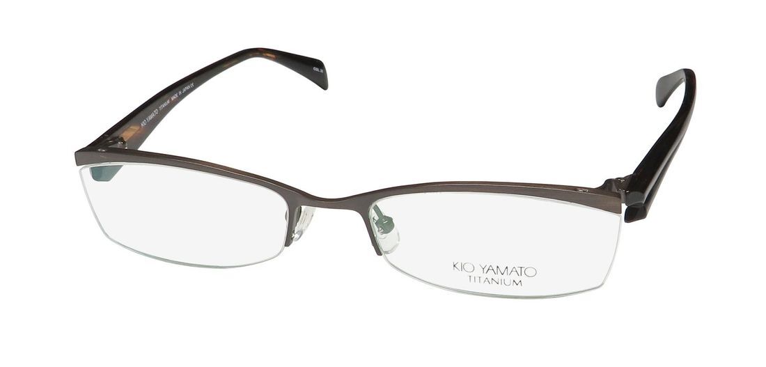 NEW KIO YAMATO KT-271 EYEGLASS FRAME TITANIUM HALF-RIM 54-18-134 ...