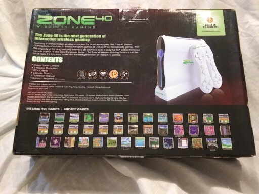 Zone 40 Wireless Remotes Gaming 40 Games 11 Sports 29 Arcade Plug ...