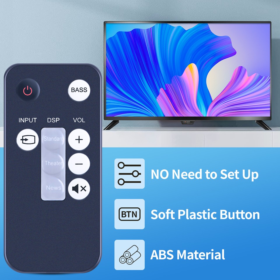 Remote Control For Insignia RMC-SB212 SoundBar Home Theater Speaker ...