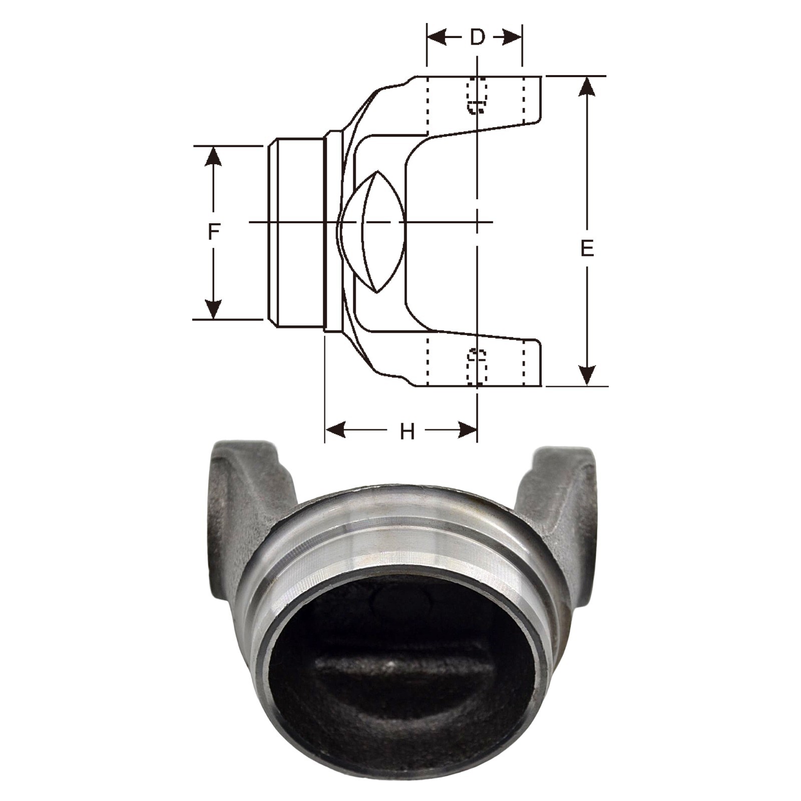 3-28-57 Drive Shaft Tube Weld Yoke For 1350 Series 3-28-115 Dia. 3.000 ...