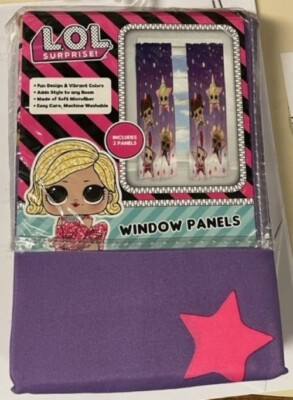 LOL Surprise! Kids Bedroom Window Curtains, 41x63″ Length, Purple 2 ...