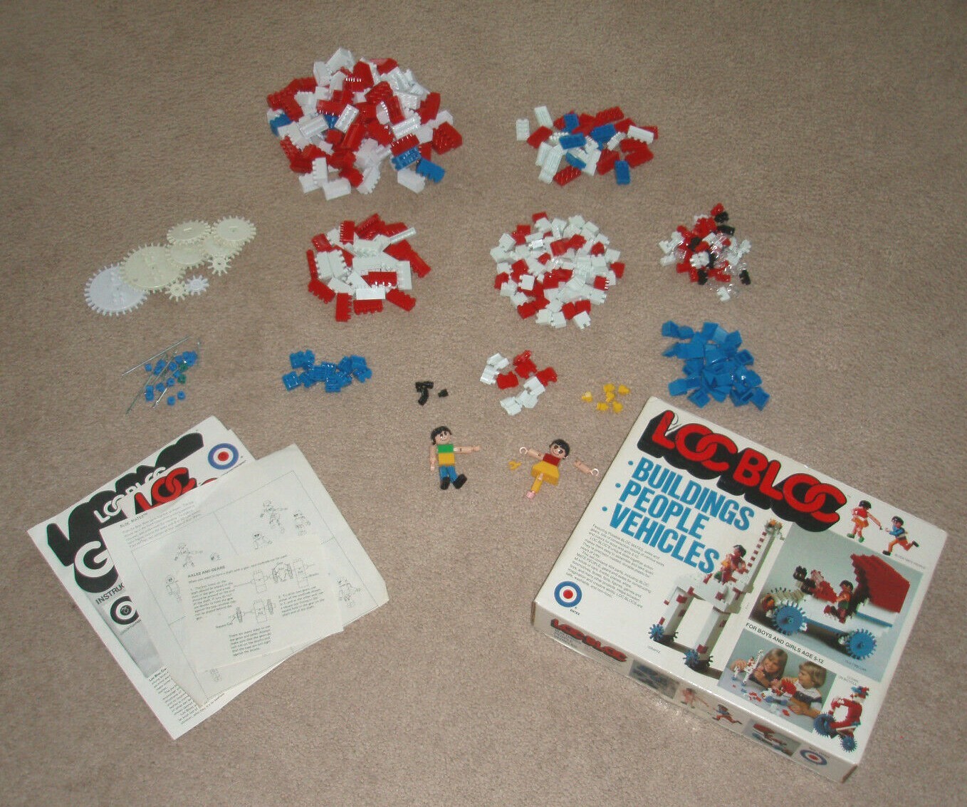 Vintage 1976 Loc Bloc Building Set No. 1050 - Over 420 Pieces | eBay