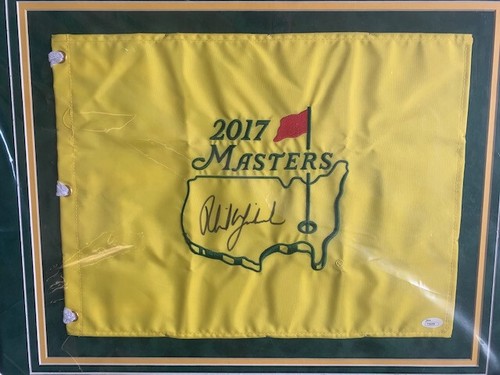 PHIL MICKELSON AUTOGRAPHED+FRAMED 2017 MASTERS PIN FLAG STEINER+JSA | eBay