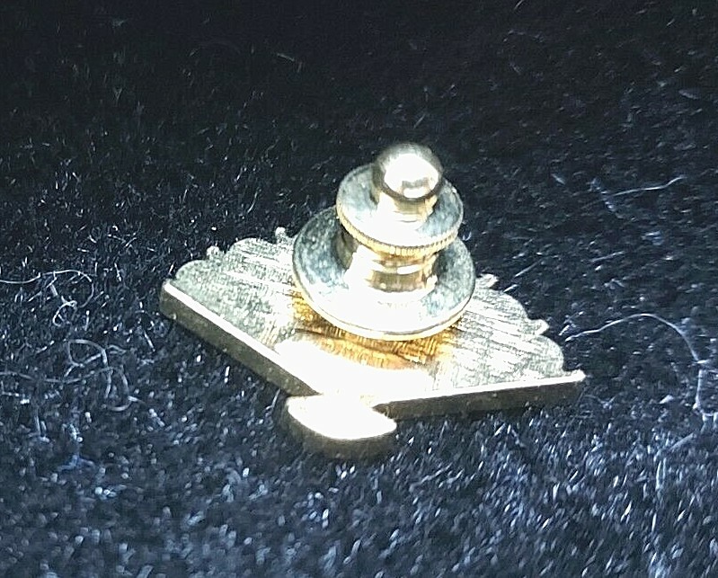 Vintage 1970`s Fan Shaped Tac Pin Avon Gold Tone Pin With Rhinestone ...