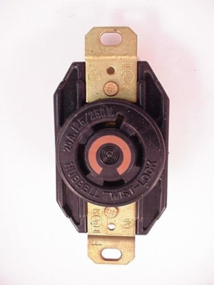 Hubbell 2410A Twist 20 Amp 125/250 ac/dc Receptacle Nema L14-20R Ships ...