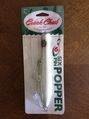 CREEK CHUB SIX PIN POPPER 6 1/2" 2 1/2OZ FUNNY BONE, HARDWOOD strong ...