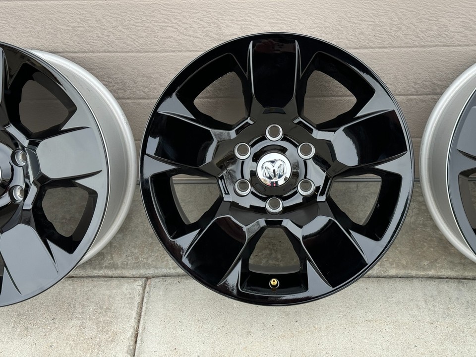 18" DODGE RAM 1500 BLACK TRX REBEL 6X5.5 OEM FACTORY STOCK 6X139 WHEELS ...