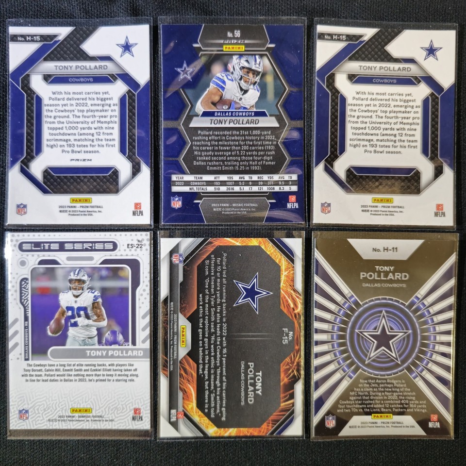 Tony Pollard LOT of 6 Cards, Dallas Cowboys | eBay