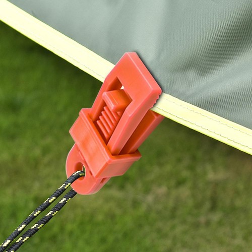 10pcs Outdoor Large Canopy Wind Rope Clamps Windproof Tent Clips (Red ...