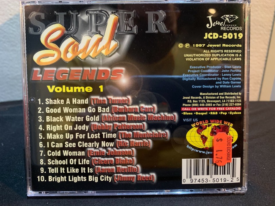 Super Soul Legends, Vol. 1 by Various Artists (CD, Jan-1998, Jewel ...