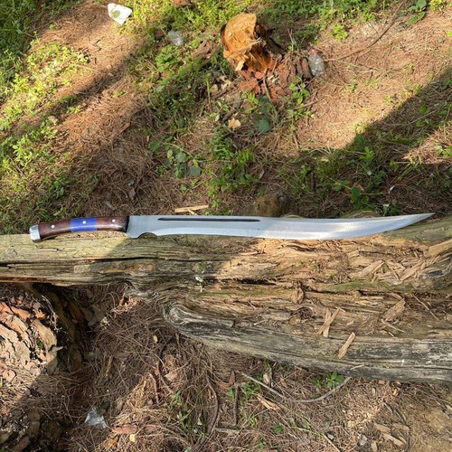 Custom Handmade Carbon Steel Blade Tactical Scimitar Sword Hunting ...