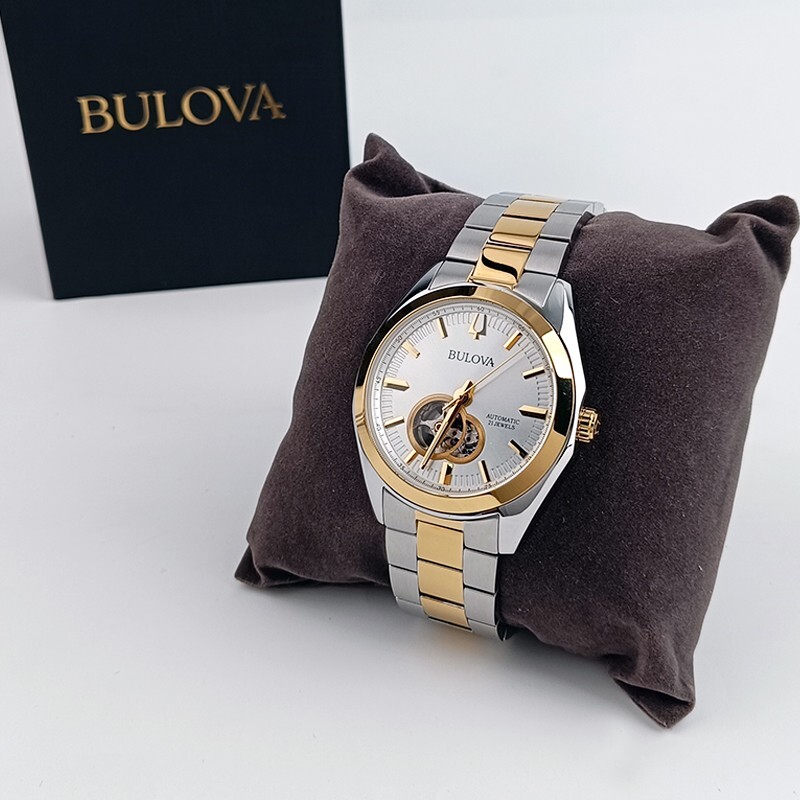 Bulova Classic Surveyor 98A284 Gold/Silver Men Automatic Watch ...