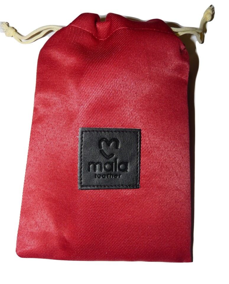 CUTE ROBIN MALA leather black RFID protected trifold PURSE 3408 luxury ...