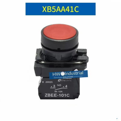 2/Pieces New XB5 Series Red Flat Button Switch XB5AA41C XB5-AA41C 1NO ...