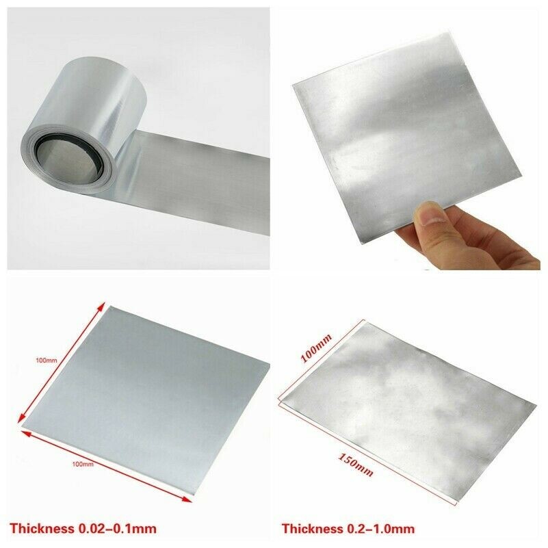 1pc High Purity Pure Zinc Sheet Plate Metal Foil for Science Lab 0.02-1 ...