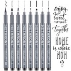 Hethrone Calligraphy Pens, Hand Lettering 8 count (Pack of 1), black ...