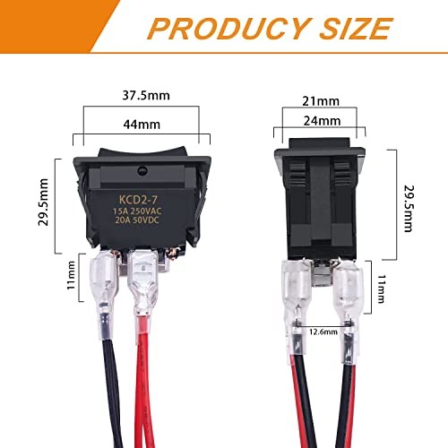 4 Pin DPDT Momentary RV Jack Switch DC12V Reverse Polarity Rocker ...