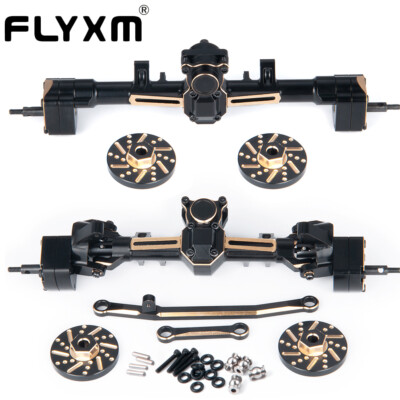 FLYXM Front/Rear Portal Axle Set With Adapter Weight for RC 1:24 Axial ...