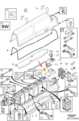 VOLVO V60 MK2 Hybrid Battery BECM Control Unit 32223623 NEW GENUINE ...