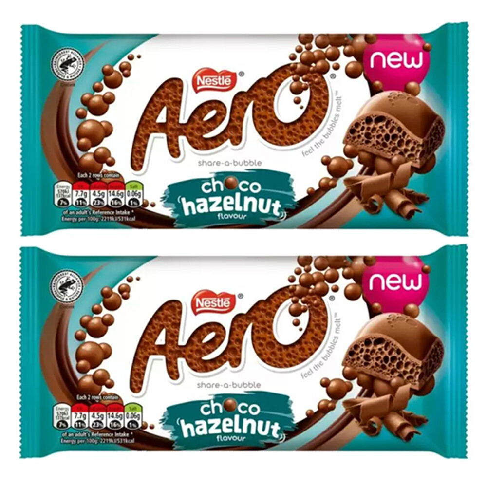 Aero Chocolate Hazelnut Smooth Sharing Bar 90g For Easter Perfect Treat ...