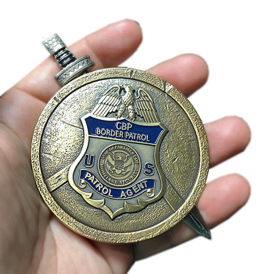 CL14-08 Border Patrol Agent CBP Honor First Shield with removable Sword ...
