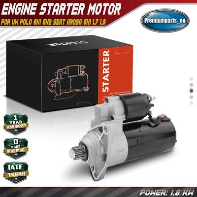 Starter Motor for VW Polo 6N1 6N2 Lupo Seat Arosa 6H1 1.7 1.9 ...