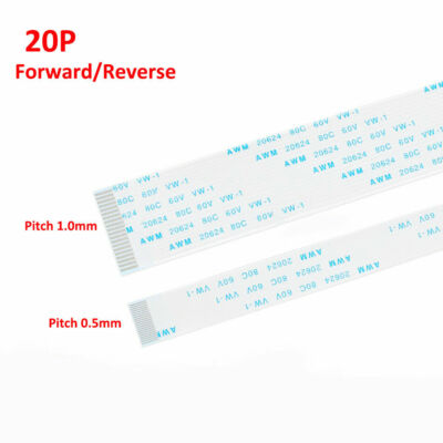 0.5mm 1mm FFC/FPC Flexible Flat Cable Ribbon 20-Pin Forward Reverse ...