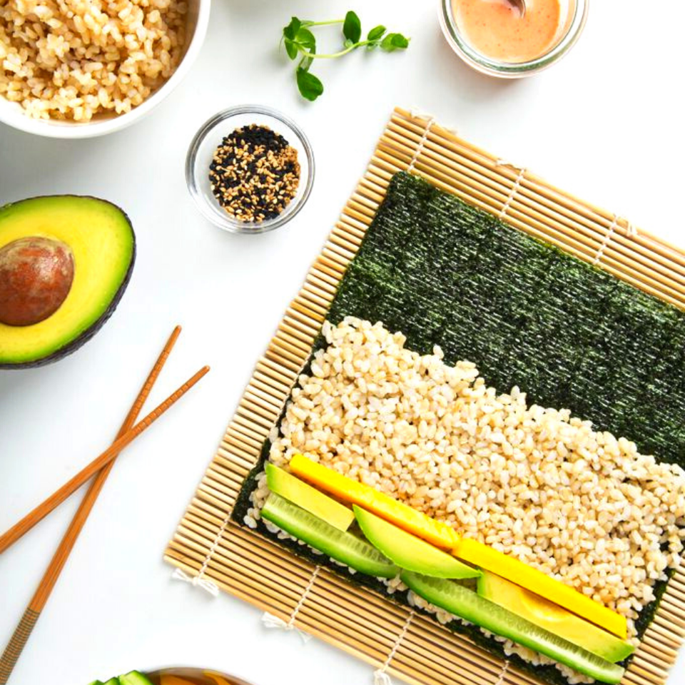 Sushi Maker Curtain Rolling Mat Rice Roller Natural Bamboo Japanese ...