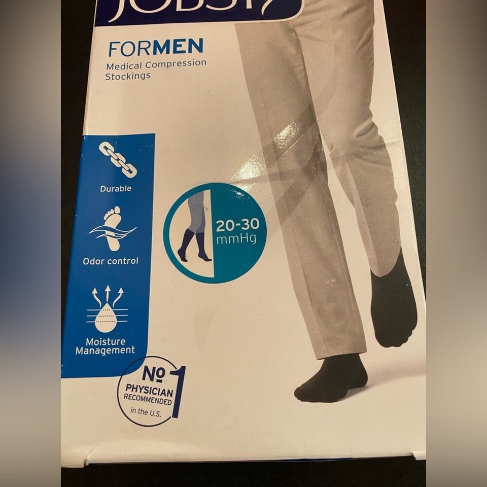 JOBST for Men 2 Pair Compression Stockings Knee High 20-30 mmHg Open ...