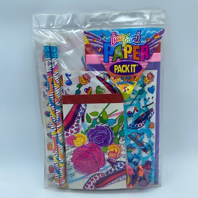 VTG LISA FRANK PAPER PACK IT STATIONARY SET MUSIC ROSES HEELS PENCILS ...