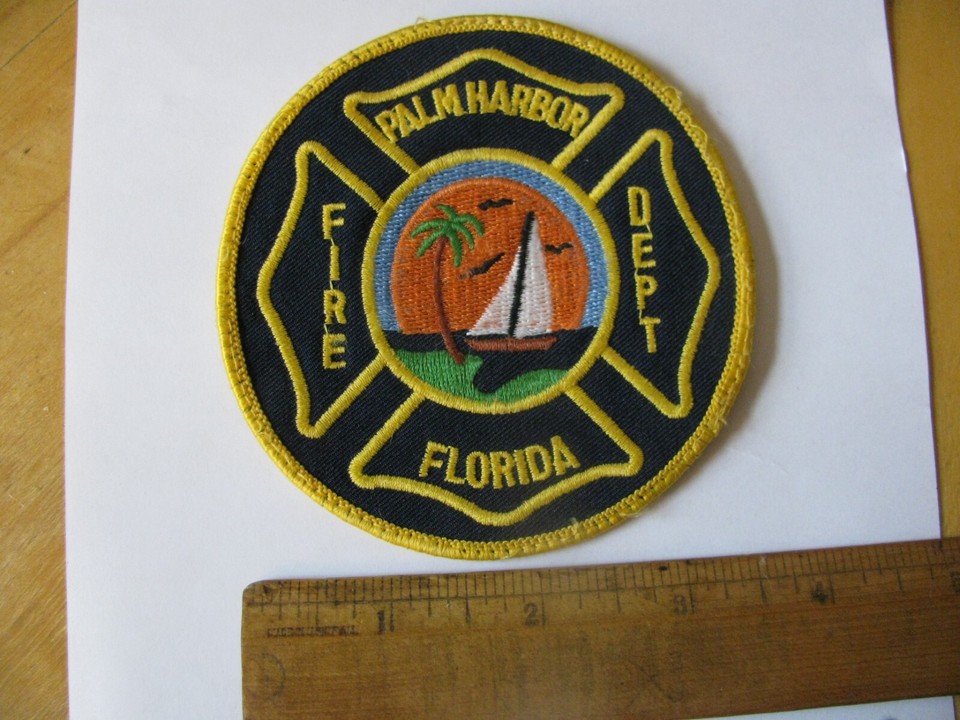 FLORIDA FL - Palm Harbor EMT Fire Rescue Dept Patch Sew On 3.75” Rare ...