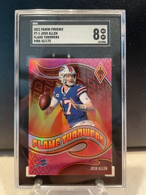 Josh Allen 2021 Phoenix FT-1 Pink 43/175 Flamethrowers SGC 8 Buffalo ...