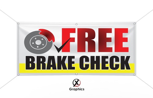 Free Brake Check Banner advertising Sign. Full color Outdoor Indoor ...