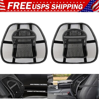 2Pack Car Seat Back Support Breathable Mesh Back Lumbar Cushion w ...