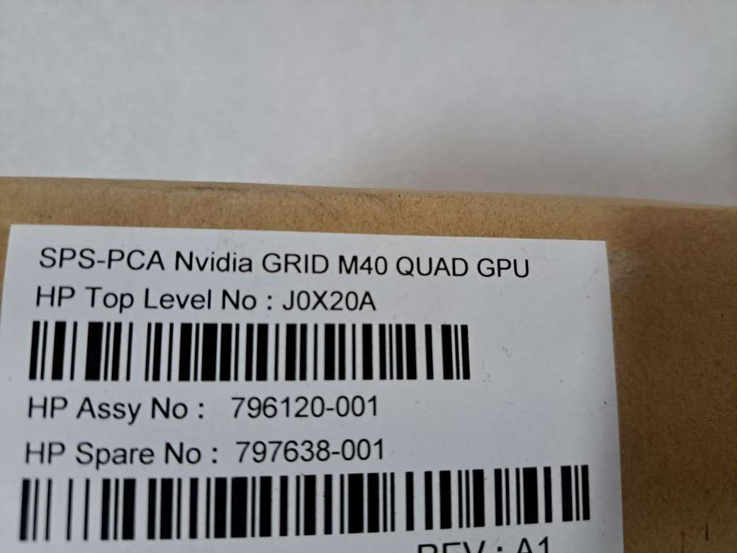 HP Nvidia J0X20A GRID M40 16GB QUAD GPU 796120-001 797638-001 | eBay