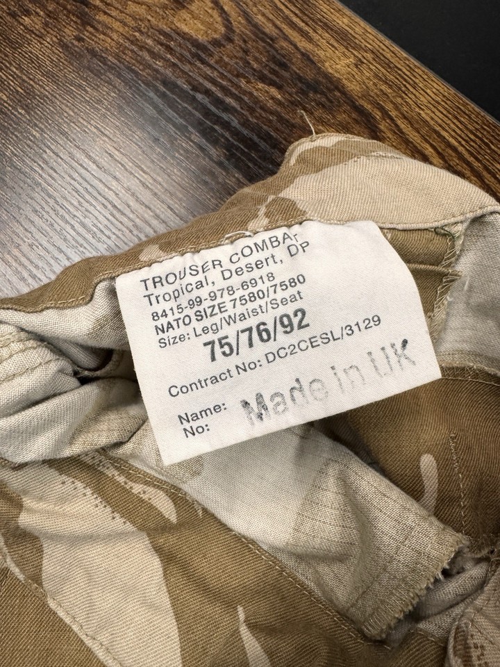 United Kingdom Combat Trousers Pants Tropical Desert DDPM NATO Size ...