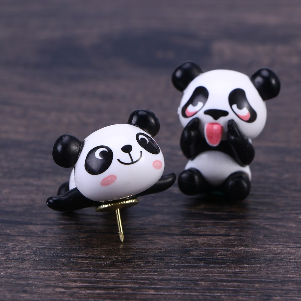 8 Pcs Decorative Push Pin Thumbtacks Cartoon Animal Chinese Panda ...