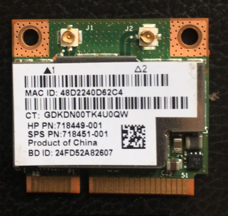 HP COMPAQ WIRELESS N CARD 718449-001 718451-001 DUAL BAND BCM943228HMB ...