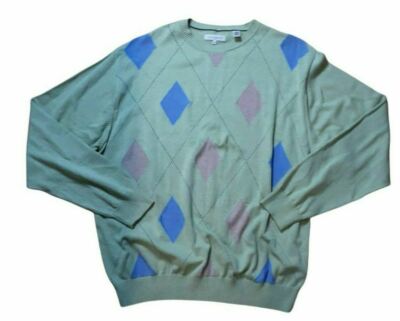 Alex Cannon Men's Argyle Sweater Green (Big & Tall Size: XXL) | eBay