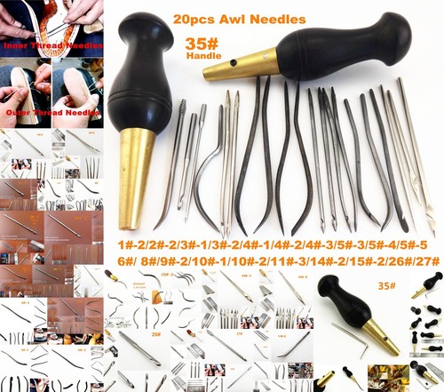 20pcs Leathercraft Shoemaker Cobbler Stitch Sew Thread Hook Needles Awl Tool Set 9313419920823| eBay