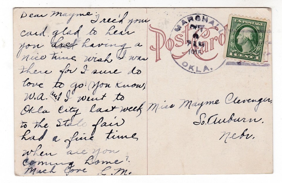 1915 MARSHALL OKLAHOMA COBB SHINN COMIC FORD CAR CHRISTIAN SCIENCE ...