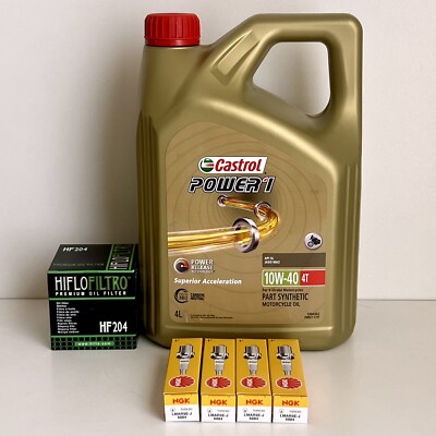 Yamaha YZF-R1 R1 2009-2014 Service Kit (Castrol Oil, Filter, Spark ...